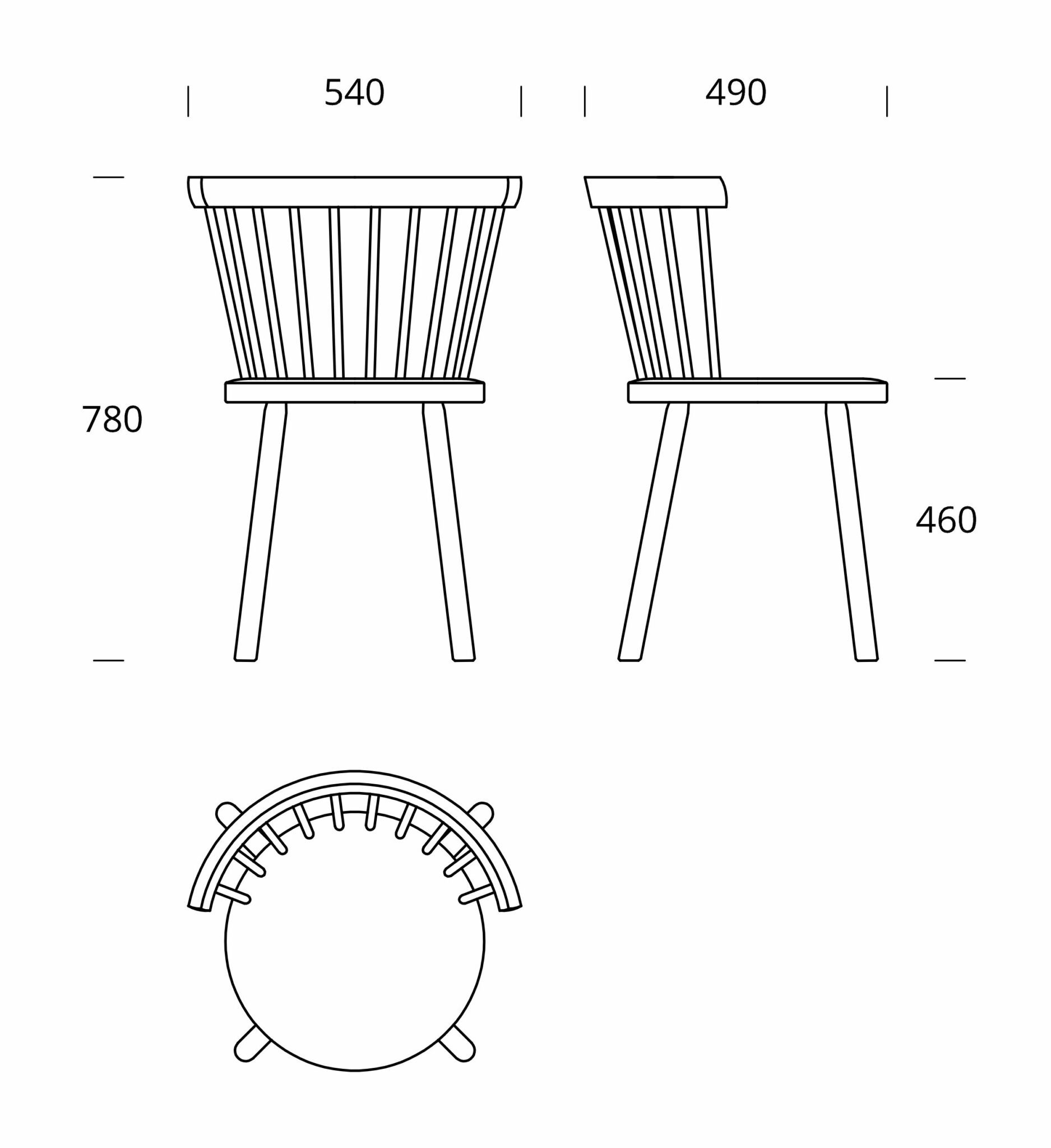 STORIA Spoke-Back Chair - Nikari